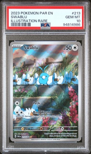 Pokemon TCG Swablu 213/182 2023 Paradox Rift Illustration Rare Card ...