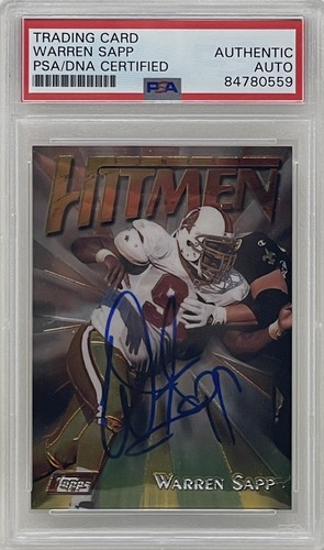 Warren Sapp Signed 1997 Topps Finest Hitmen Tampa Bay Buccaneers NFL ...