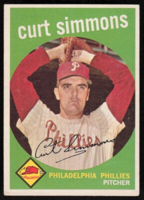 1959 Topps Curt Simmons Philadelphia Phillies #382 | eBay
