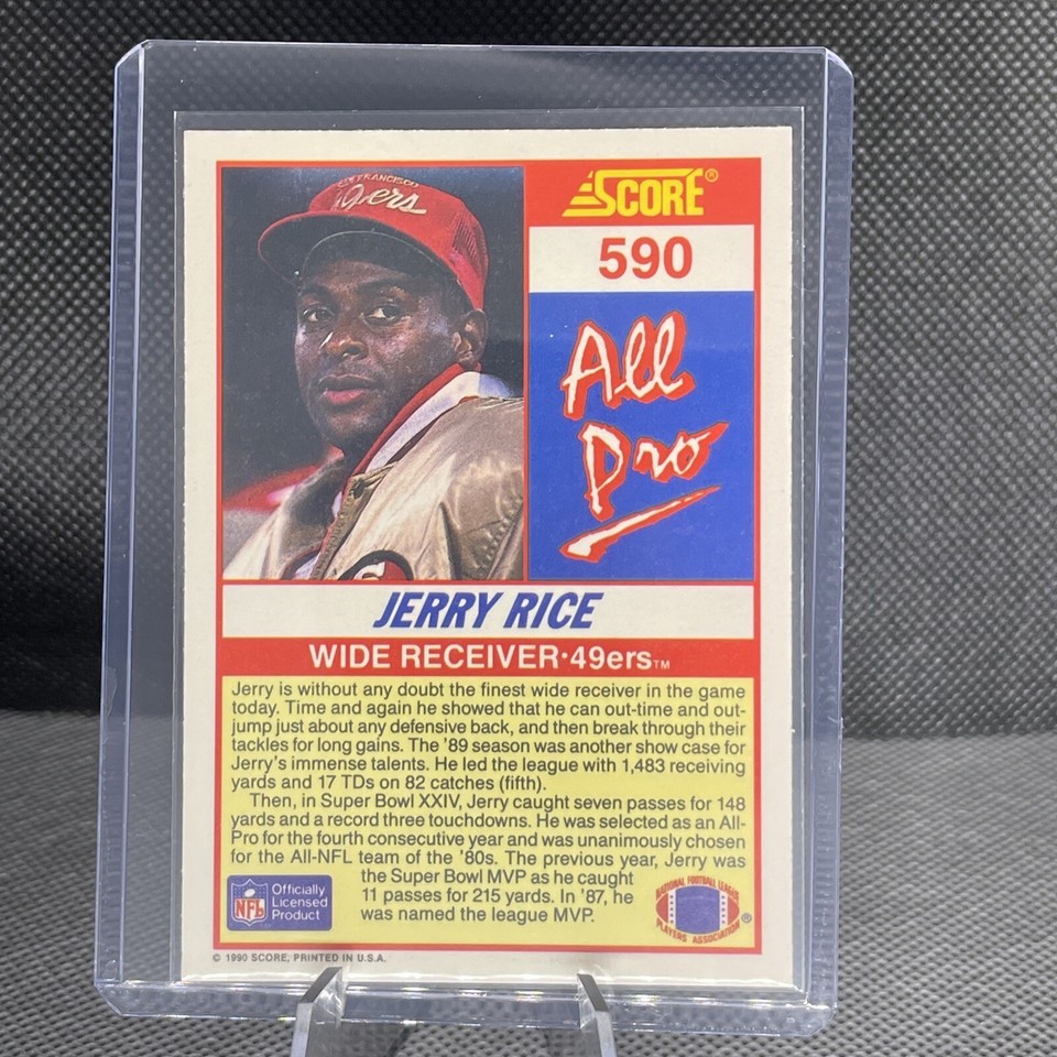 1990 Score #590 Jerry Rice ALL PRO 49ERS | eBay