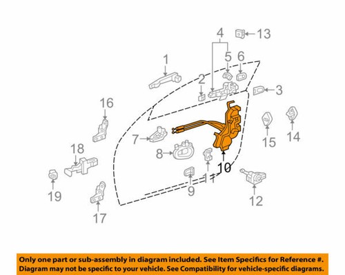 69040-24100 Toyota Lock assy, front door w/motor, lh 6904024100, New ...
