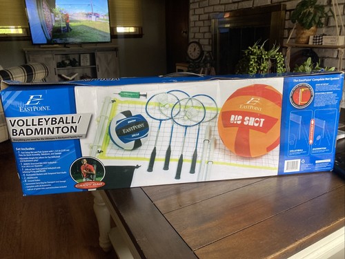 EastPoint Sports Deluxe Volleyball Badminton Net Set - Features Weather ...