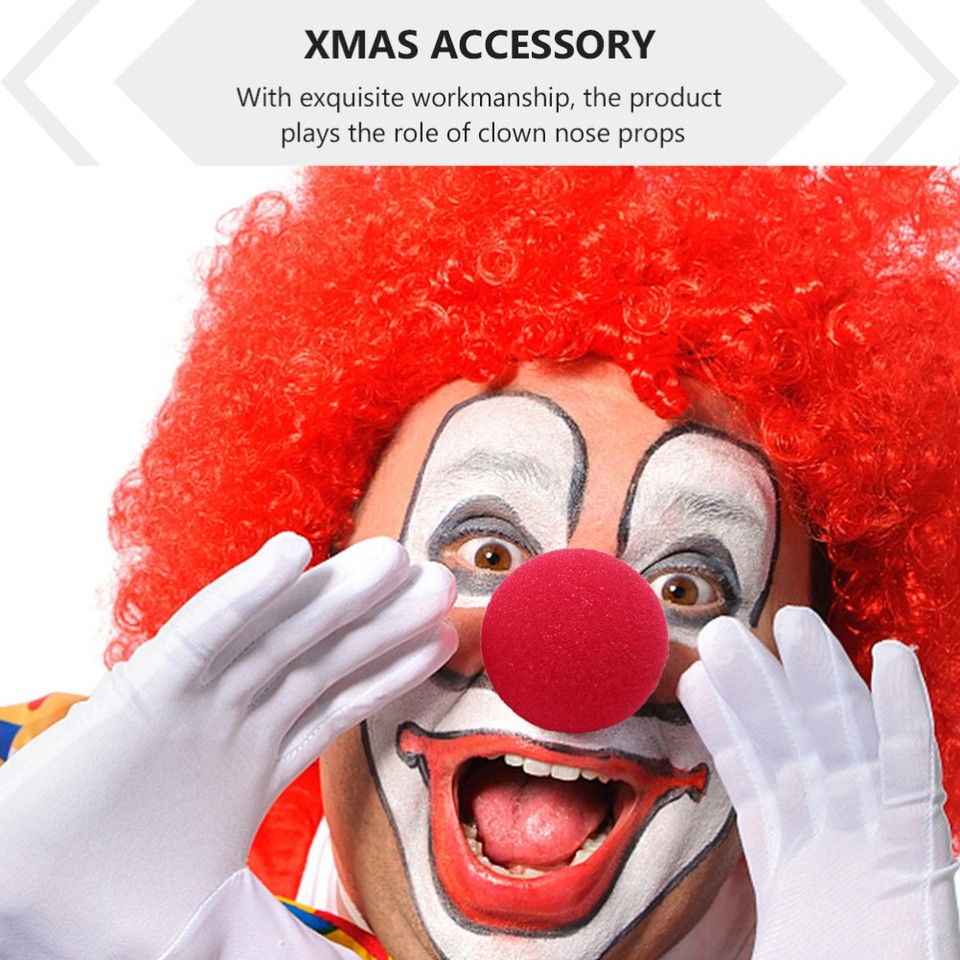 2 PCS Red Rubber Clown Nose Sponge Miss Work The Foam Circus | eBay