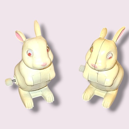 2 Vintage 1977 Tomy Ramp Walker Hopping Bunny Rabbits Easter *Not ...
