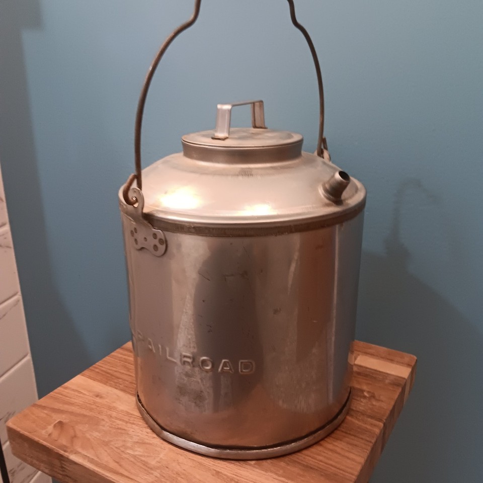 Vintage ERIE LACKAWANNA RAILROAD STAINLESS STEEL WATER JUG | eBay