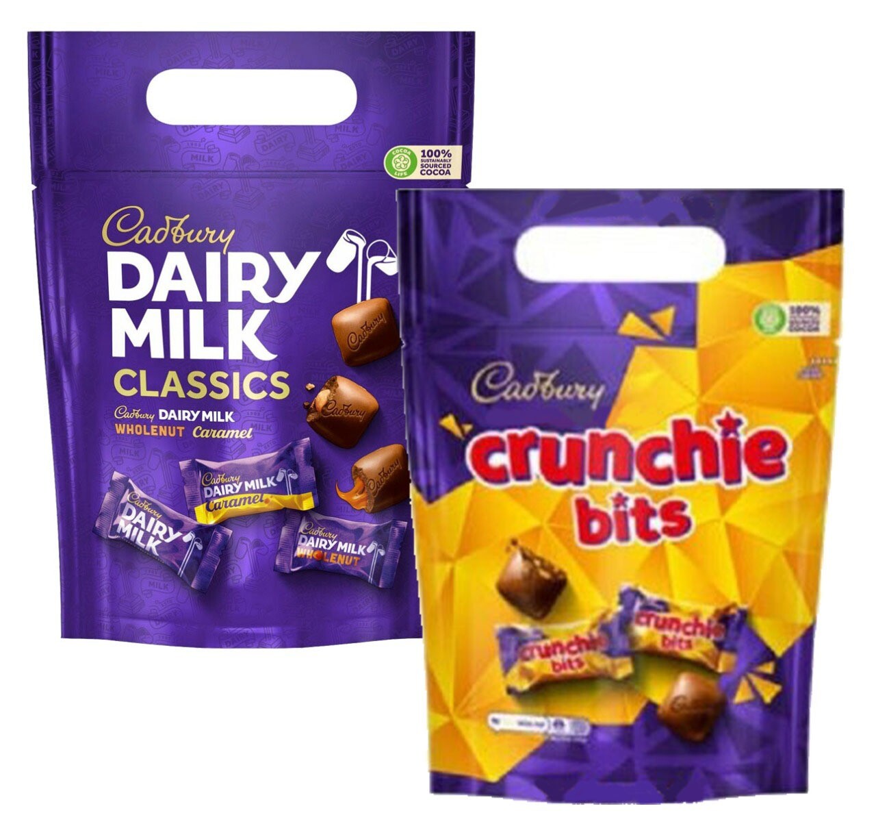 Cadbury Dairymilk Chocolate Selection Classic Wholenut Crunchie Bit ...