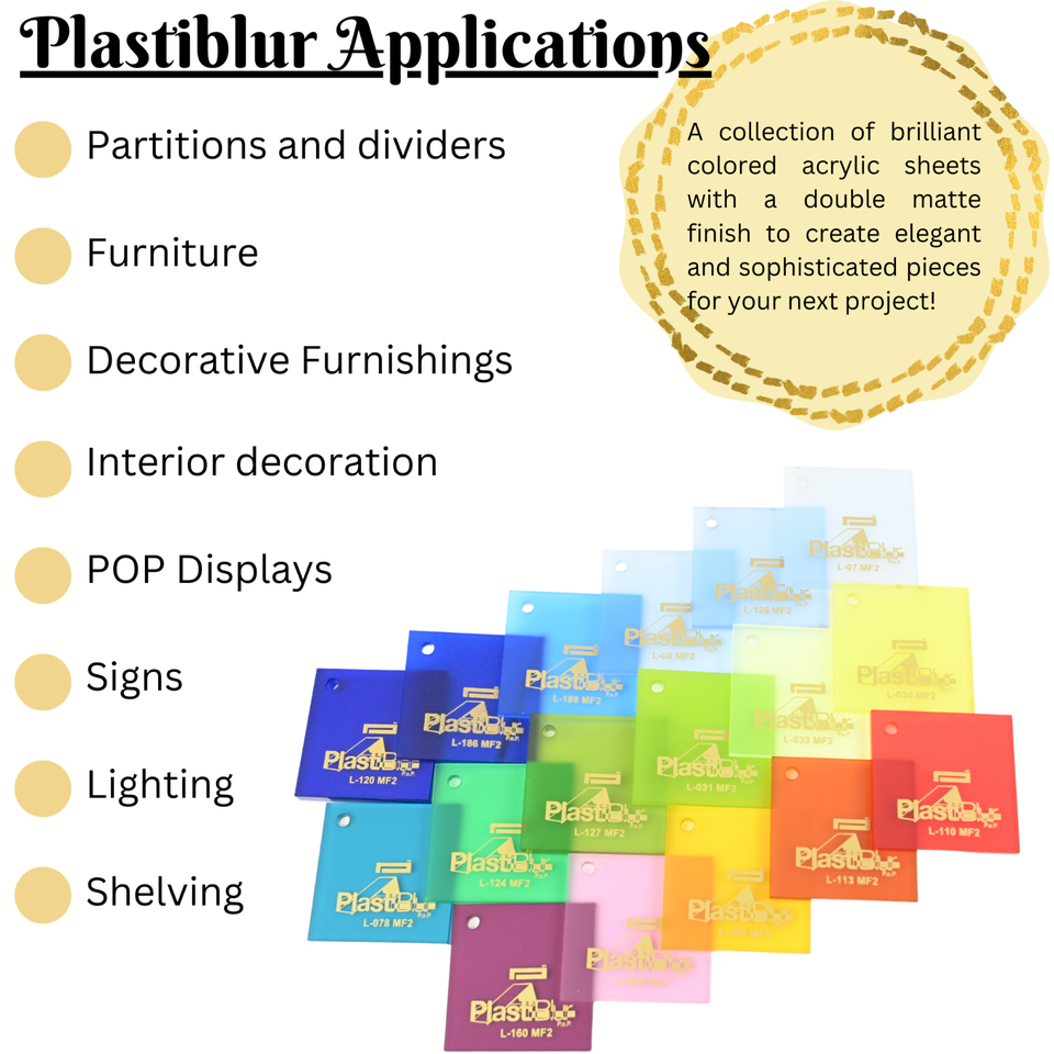 DP-95 Frosted Cast Acrylic Plexiglass Sheet, 1/8" to 1/4" Thick, Choose ...