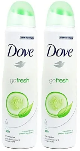 Dove Cucumber & Green Tea Anti Perspirant Deodorant Spray 250 Ml 2 PACK ...