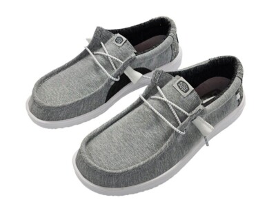 Hey Dude Wally H2O Mix Galaxy Gray Mens Casual Loafer | eBay