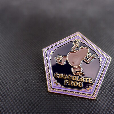 Harry Potter Chocolate Frog Card Enamel Pin Brooch Button Novelty Free ...