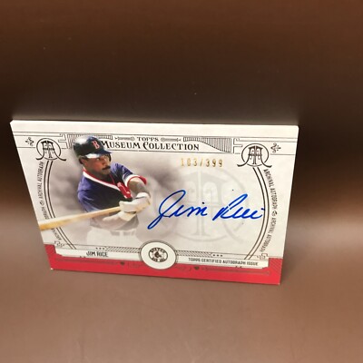 2015 Topps Museum Jim Rice Archival Auto Autograph #103/399 Red Sox | eBay