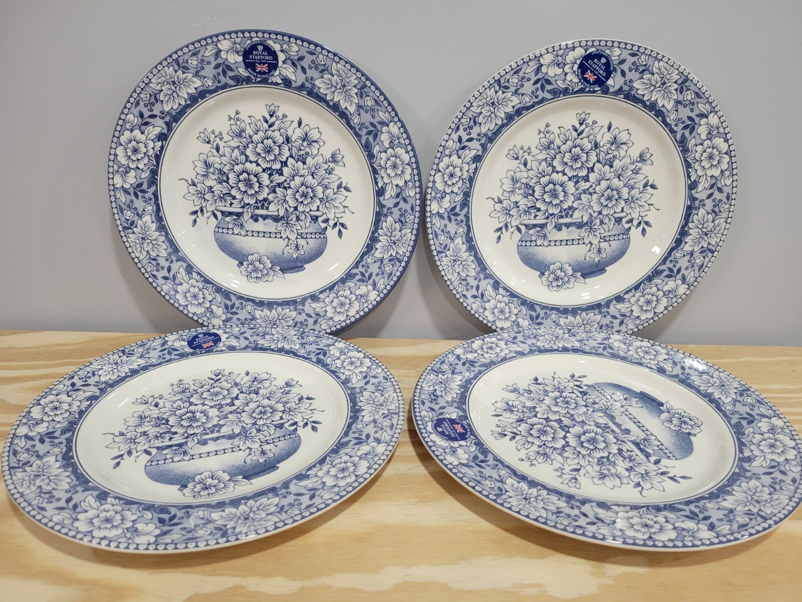 Royal Stafford English Toile Blue Dinner Plates - Set of 2 | eBay