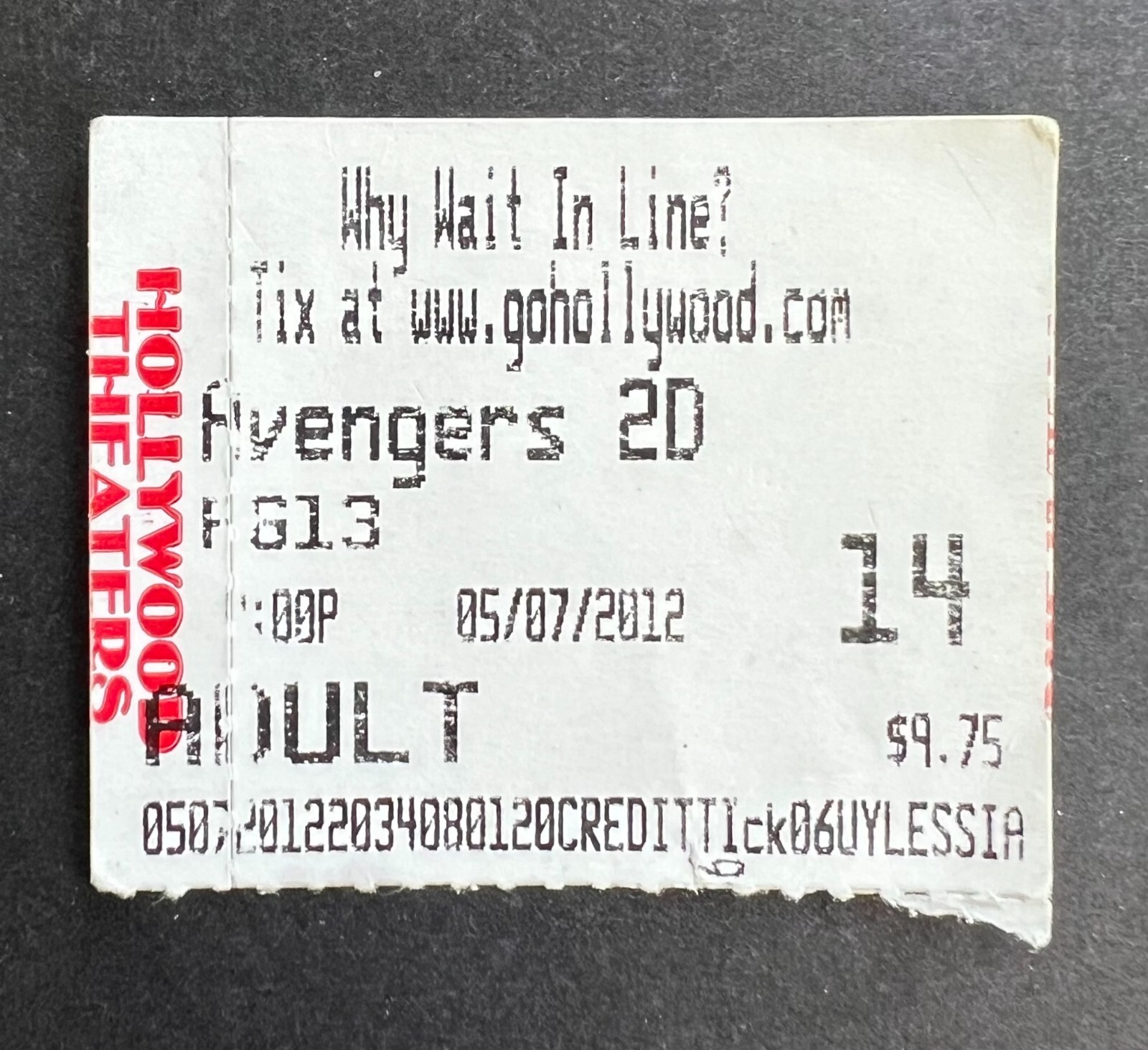 2012 Marvel The Avengers Movie Ticket Stub 5/7/12 - Opening Week! | eBay
