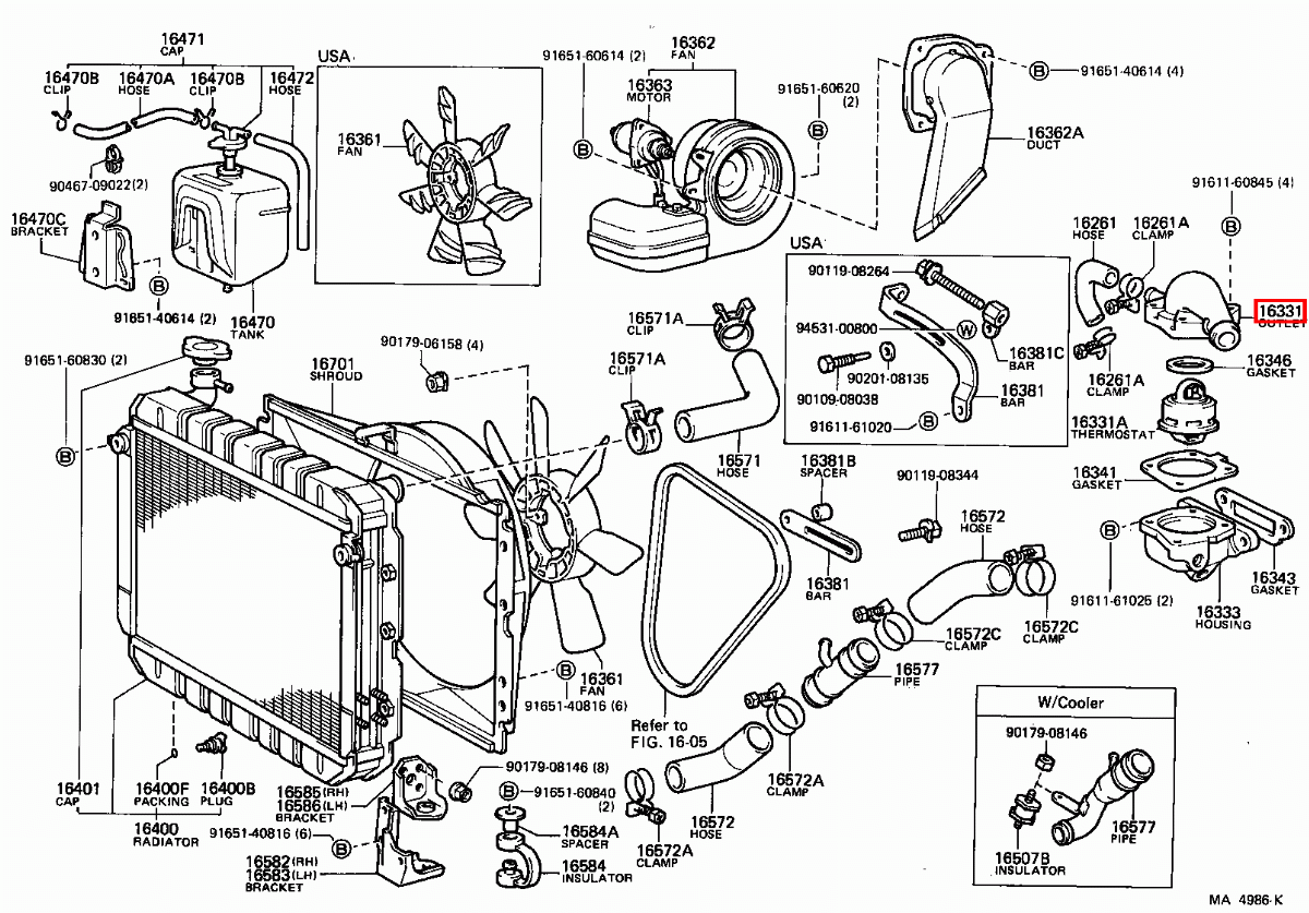 Genuine LandCruiser FJ61 2F 4.2 Petrol Upper Thermostat Water Outlet ...