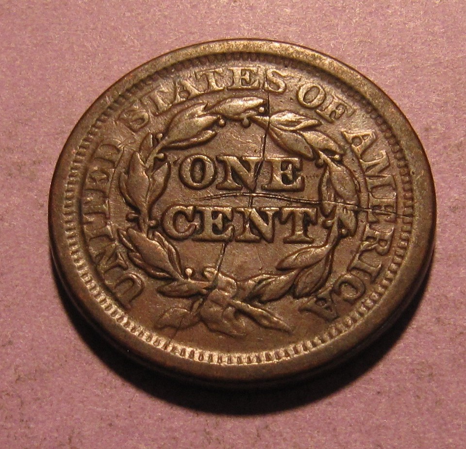 1851 Braided Hair Large Cent Penny - Extra Fine Detail - 45SA | eBay