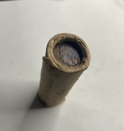 INDIAN HEAD PENNY ROLL ESTATE VINTAGE BANK COLLECTION 50 CENTS US COINS ...