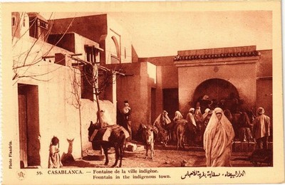 CPA MOROCCO CASABLANCA - Fontaine de la ville indigene (190080) | eBay