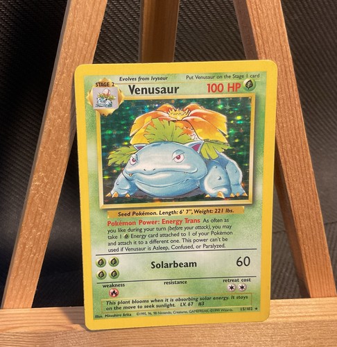 Venusaur 15/102 - Base Set Unlimited Holo Rare WOTC Pokemon TCG - LP | eBay