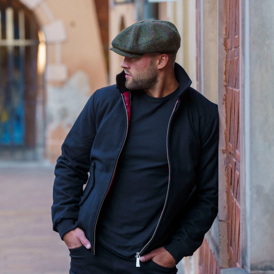 SHELBY HarrisTweed Newsboy Cap Wool Vintage Gatsby Baker Boy Handmade ...