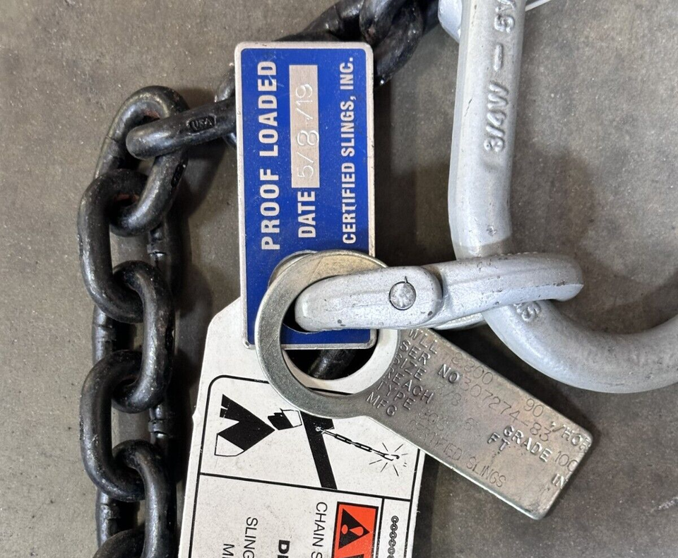 Certified Sling 129280 3/8” x 6’ type SOS g100 chain sling | eBay