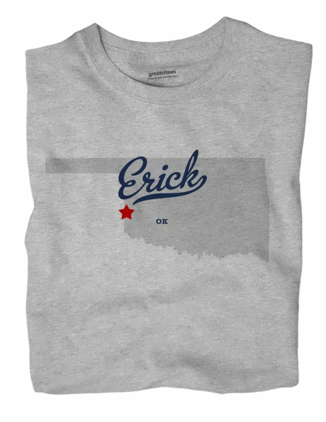 Erick Oklahoma OK Okla T-Shirt MAP | eBay