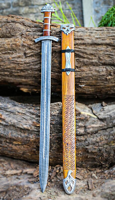 Handmade Damascus Steel Northman Sword Viking Sword With Handmade ...
