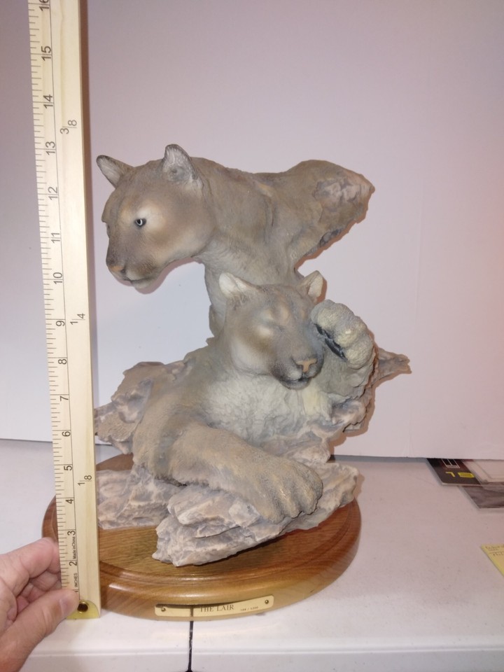 MILL CREEK STUDIOS"THE LAIR" MOUNTAIN LION SCULPTURE RANDY READING ...