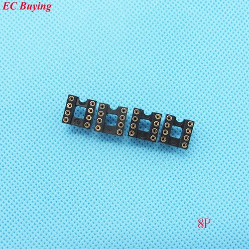 30pcs Round Hole 8 Pin 2.54MM DIP IC Socket Adaptor Solder Type IC ...
