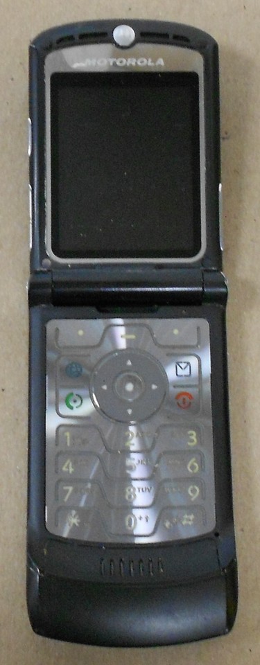 Motorola Razr V3 Black Cingular Cellular Flip Phone Tested Working 0423 ...