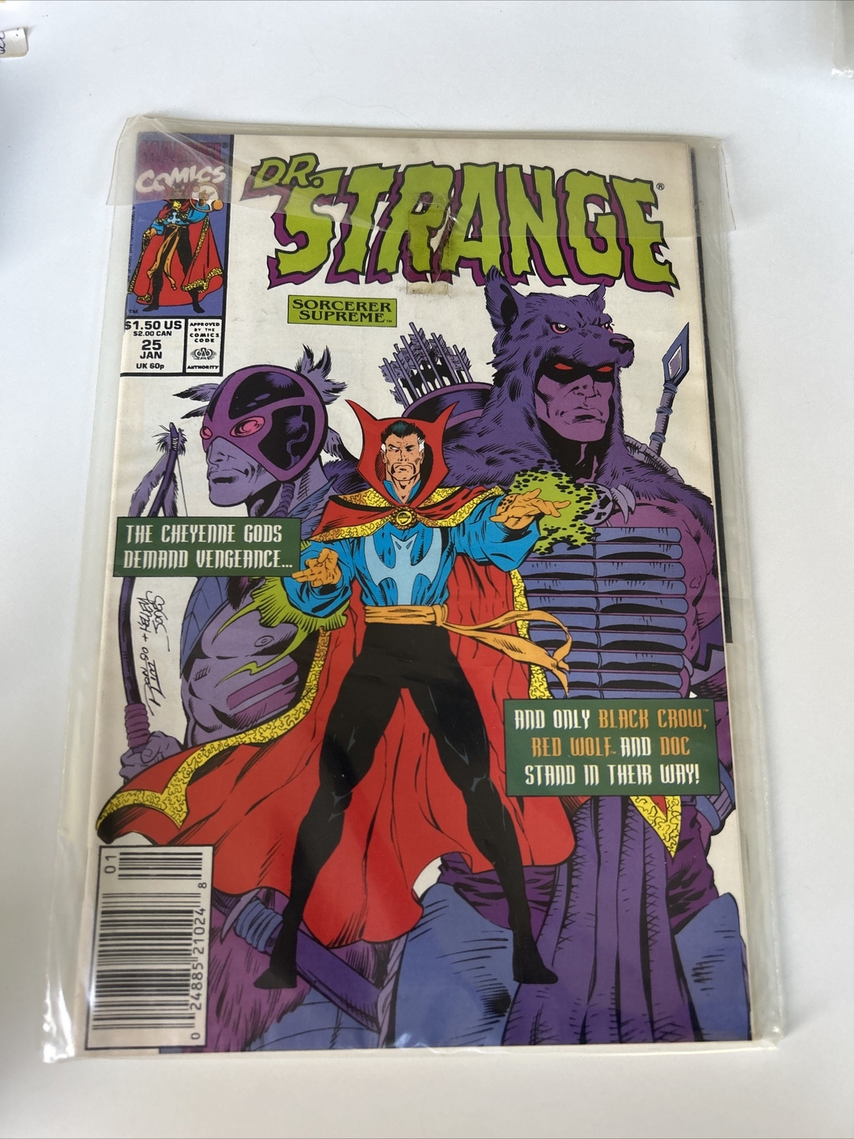 Dr Strange Sorcerer Supreme #25 Ron Lim Signed Newsstand 1990 Marvel ...