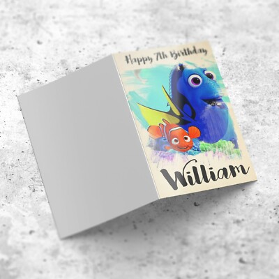 FINDING NEMO DORY Personalised Birthday Card for Daughter Son Girls ...