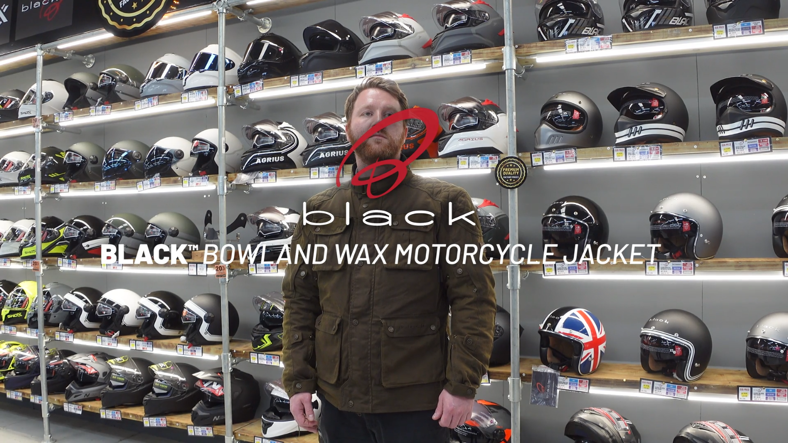 Black Bowland CE Class AA Wax Motorcycle Jacket For Bike Riding | eBay UK