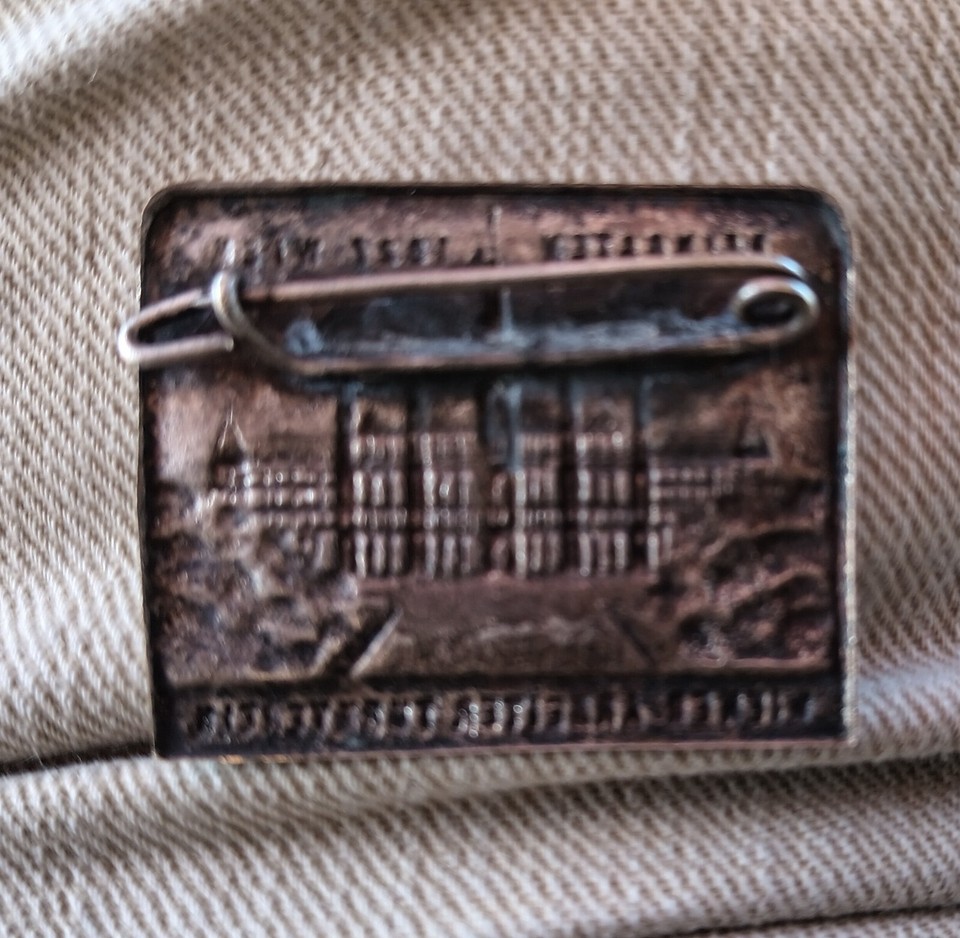 WW2 GERMAN TINNIE UNUSUAL RECTANGULAR SHAPE BADGE WWII GERMANY OR ...