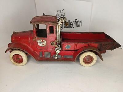 Vintage Arcade 11" Cast Iron Red International Harvester Dump Truck No ...