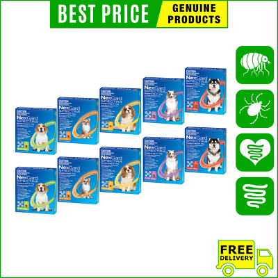 NEXGARD SPECTRA Monthly Heartworm Flea Worm Protection 12 Chews for ...