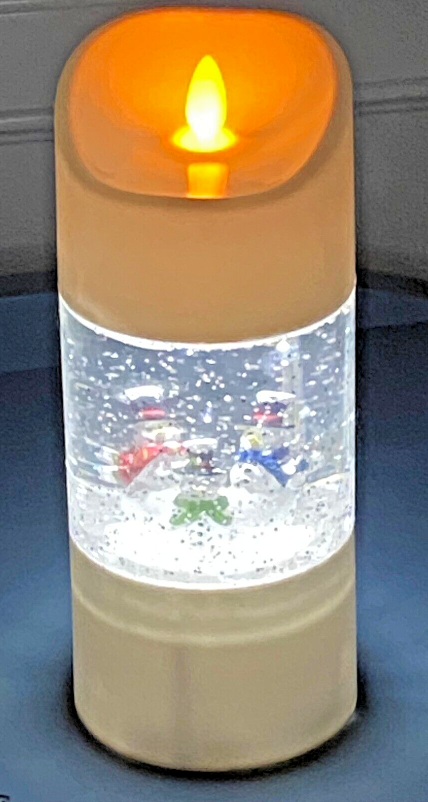 PREMIER SANTA GLITTER WATER SPINNER LED LANTERN LIGHT XMAS DECORATION ...