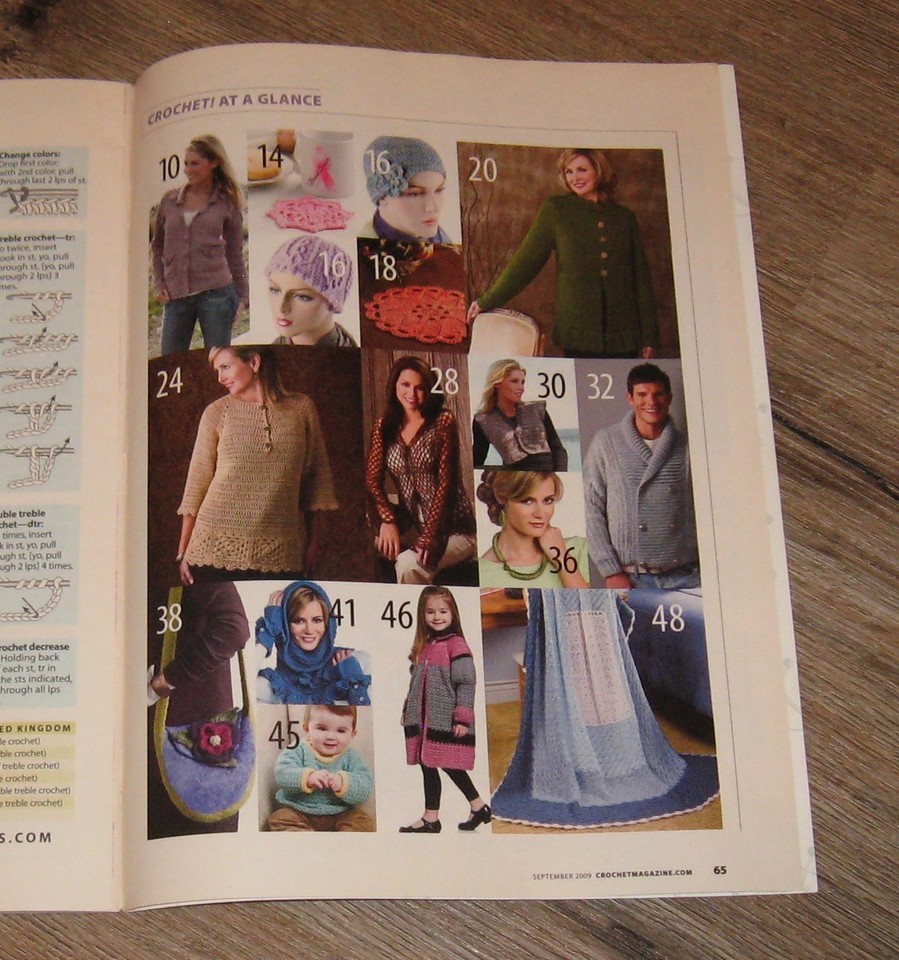 Defining CROCHET! magazine September 2009 designs patterns projects ...