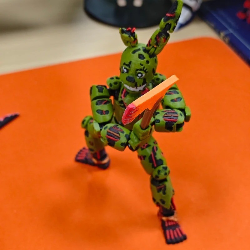 3D Printed FNAF Freddy Fazbear'S Pizza Springtrap Toys Action Figures ...