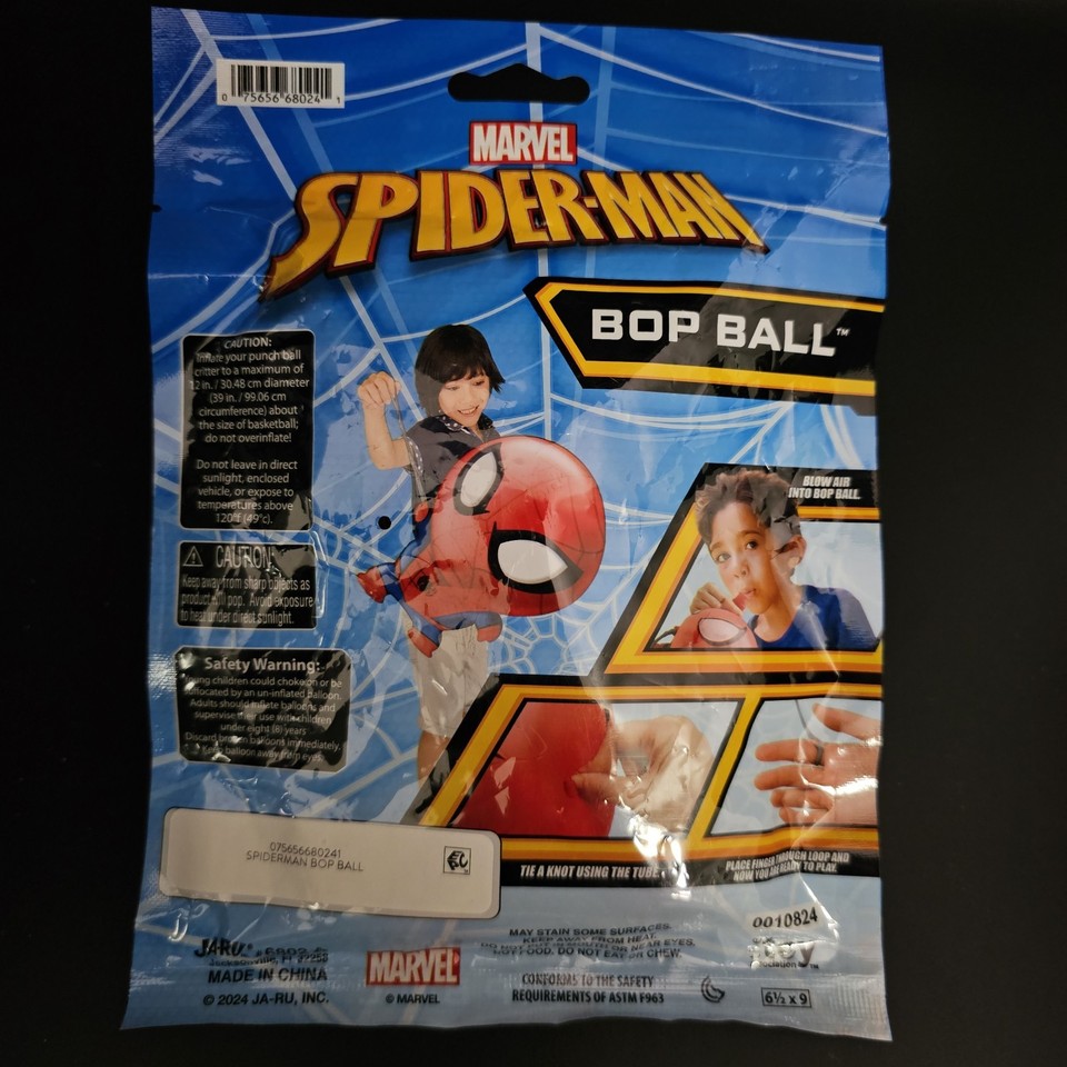 Bop Ball Marvel Spider-Man NEW Ja-Ru Toys 2024, 9 " in height and 7 ...