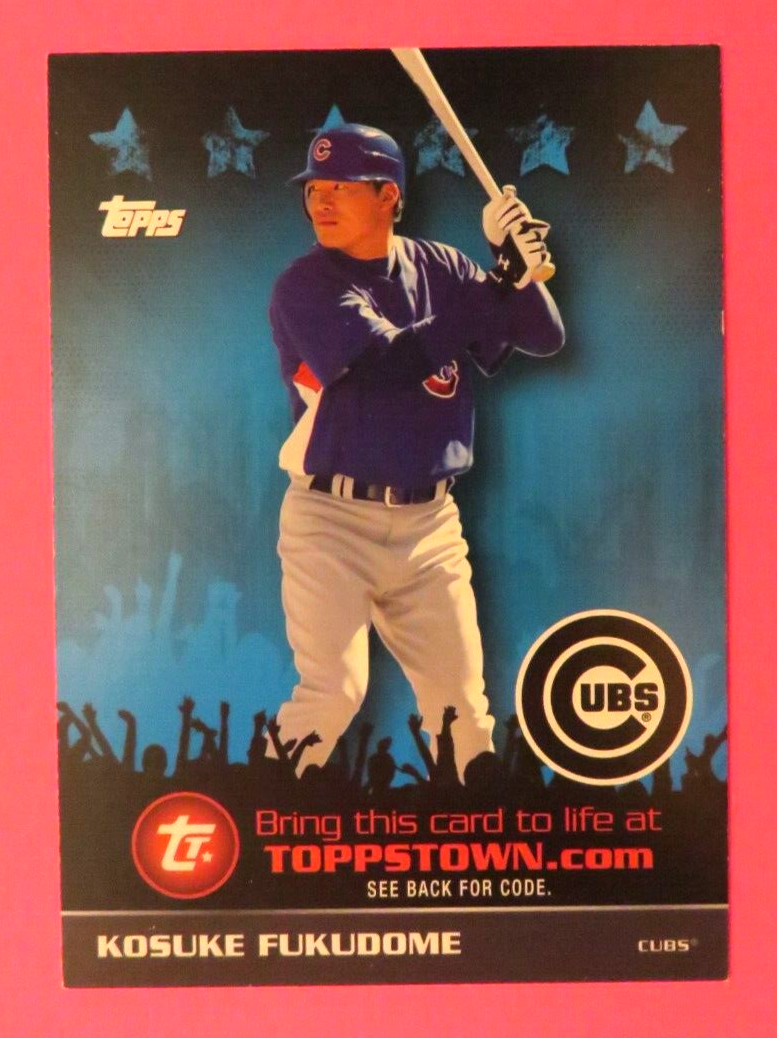 2009 Topps, Chicago Cubs - KOSUKE FUKUDOME - Japan | eBay