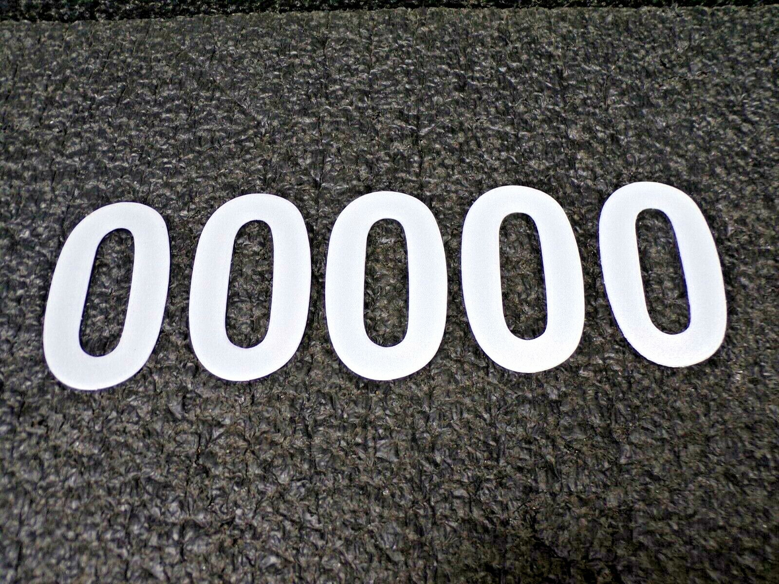 ELECTROMARK Die Cut Number Label, 0, Silver, 3" Height, 5 PK, 3412230 ...