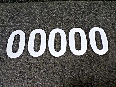 ELECTROMARK Die Cut Number Label, 0, Silver, 3" Height, 5 PK, 3412230 ...