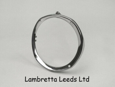 LAMBRETTA SERIES 3 SX - TV - LIS STAINLESS STEEL HEADLIGHT RIM. OEM ...