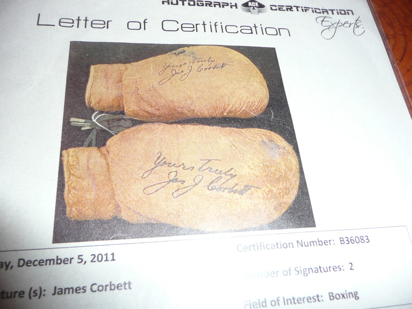 Boxing! Rare, James J. Corbett Autographed A.J. Reach Boxing Gloves! | eBay