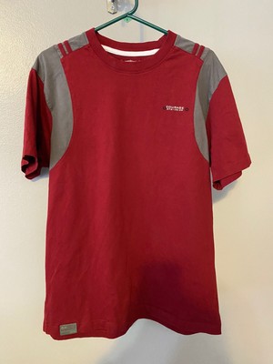 Xios T Shirt Red Gray 2L XL Cotton Short Sleeve 1990's Relaxed | eBay