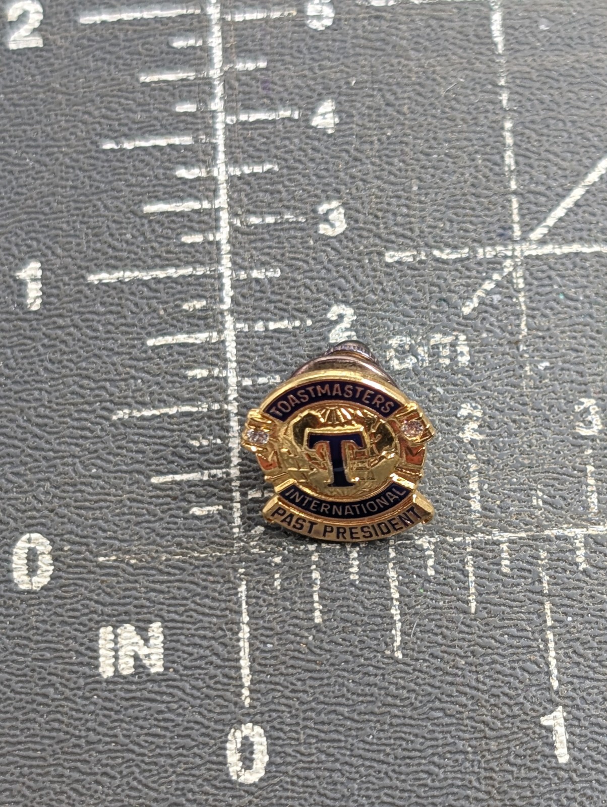 Toastmasters Int'l Past President Pin - Blue Gold Tone Enamel Clear ...