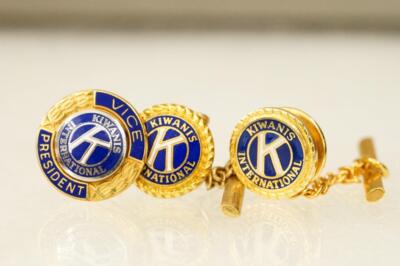 Vintage Lot Costume Jewelry KIWANIS CLUB Vice President Tie Tacks Lapel ...