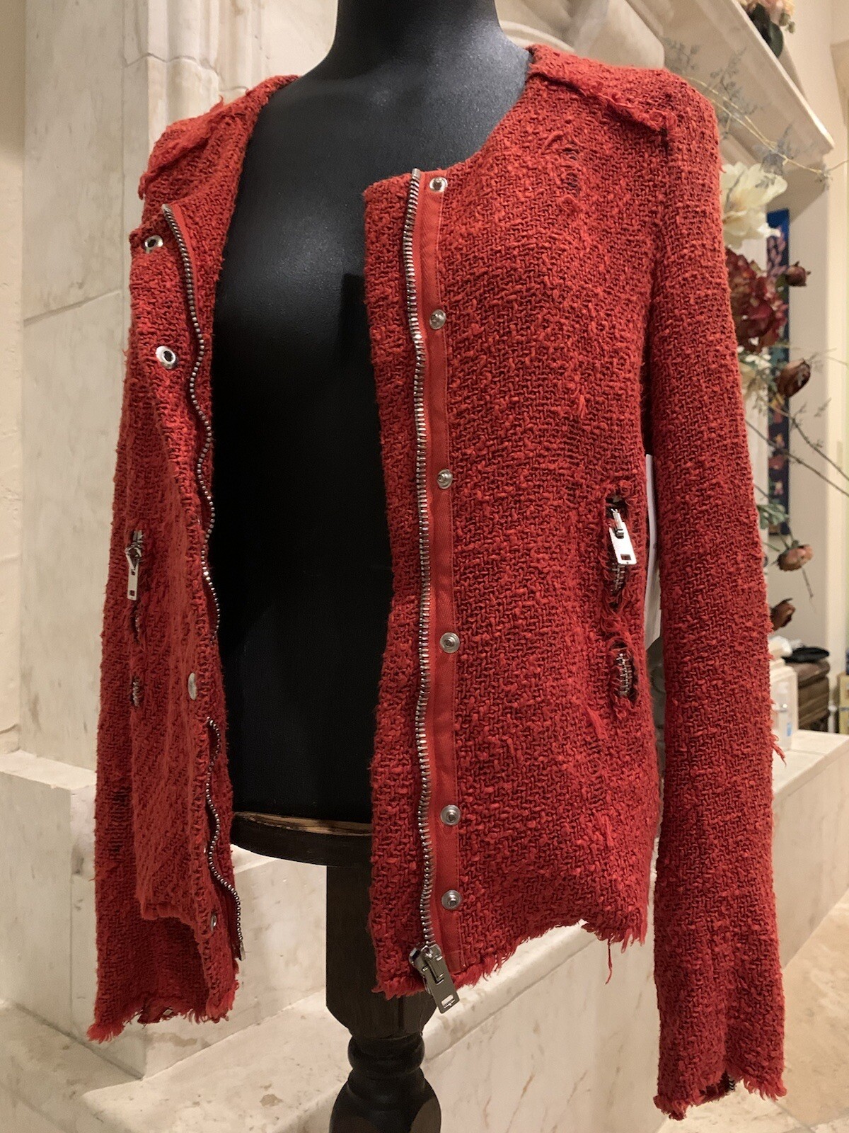 IRO Agnette Distressed Tweed Jacket ( 0 ) - Gem
