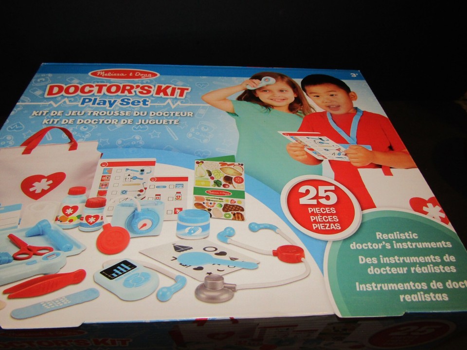 Melissa & Doug DOCTOR'S KIT #8569 Play Set 25 Toy Pieces REALISTIC AGES ...