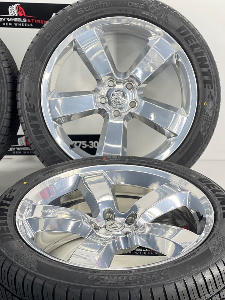 20" 5 SPOKE SRT CHROME PVD VAPOR CHROME SRT ENGRAVED 5X115MM OEM RIMS ...